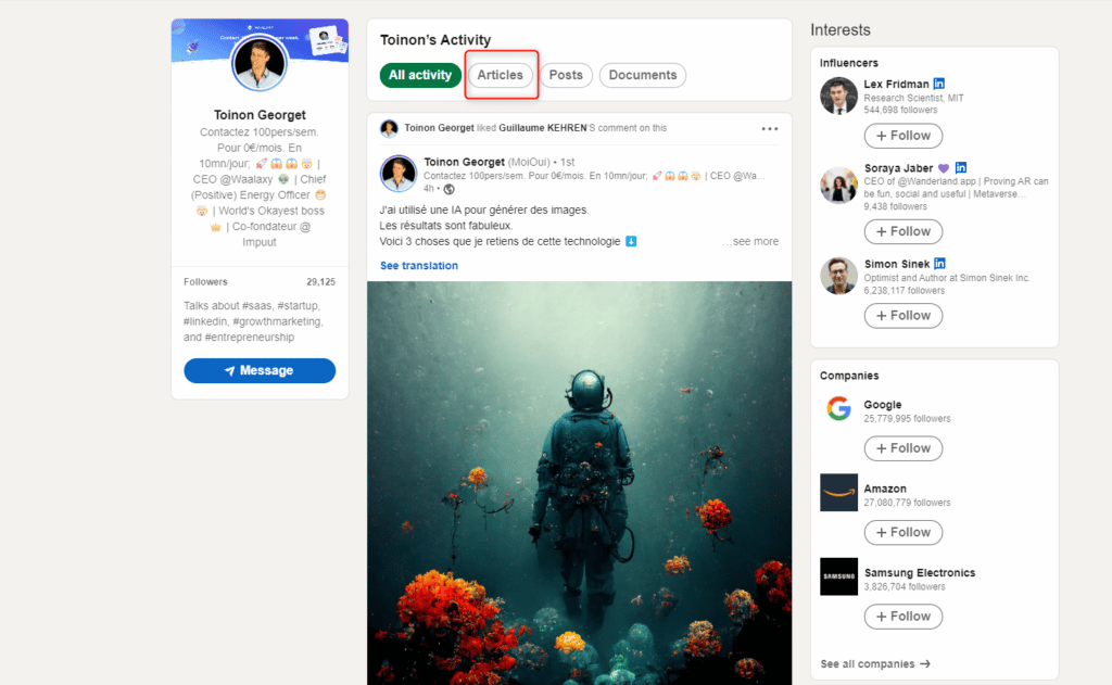 LinkedIn article or LinkedIn post ? Discover our case study
