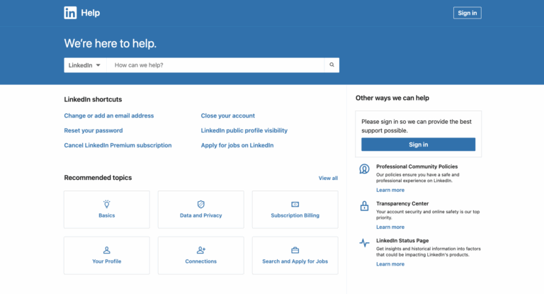 How to contact LinkedIn customer support right now? (2026)