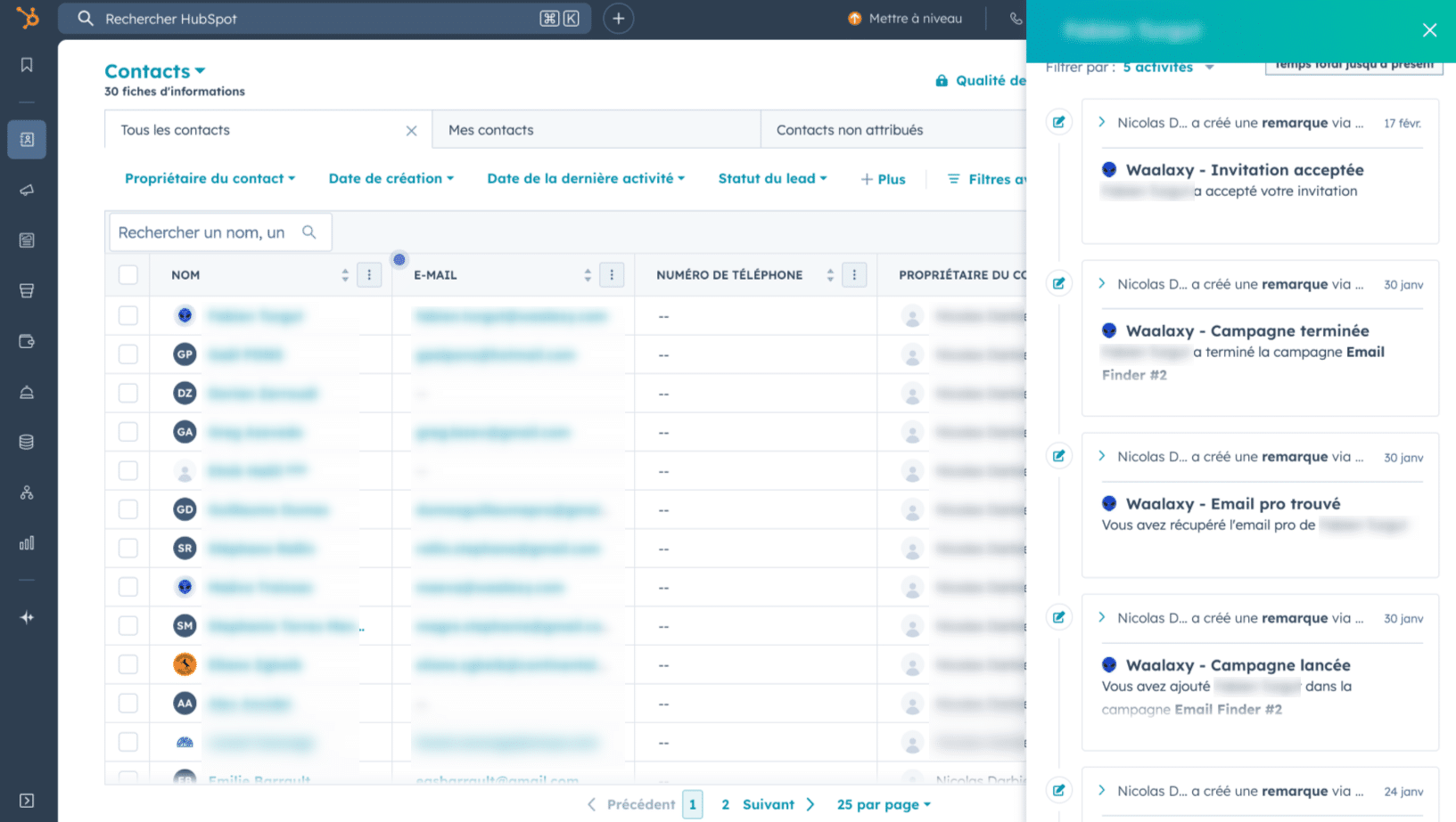 Synchronize Waalaxy with HubSpot [Tutorial]