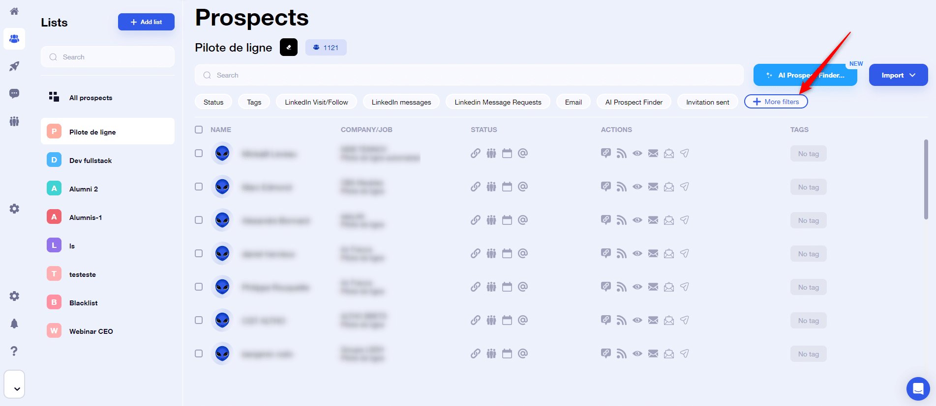 How to use filters with Waalaxy?