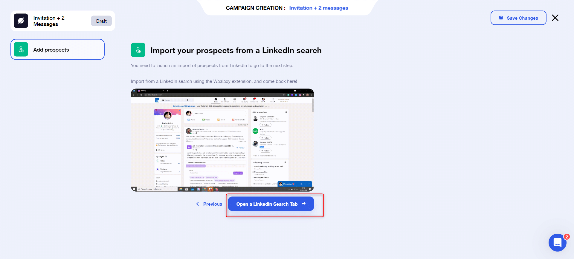 The 4 ways to launch your first Waalaxy campaign