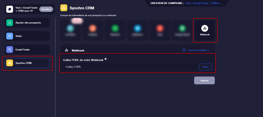 Synchroniser Waalaxy et des CRM via Integromat