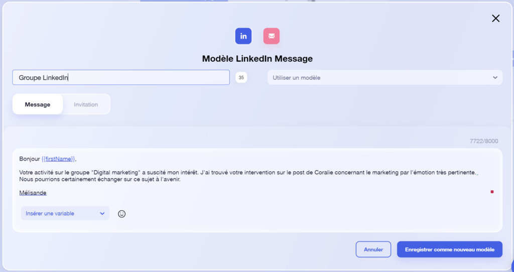 Modèles de message de connexion Linkedin : 12 exemples
