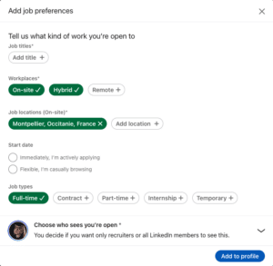 Wie füge ich LinkedIn Open To Work hinzu und finde einen Job?