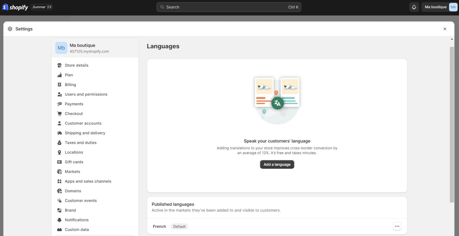 Shopify shops : Wie erstellt und verwaltet man ihn? Leitfaden 2024