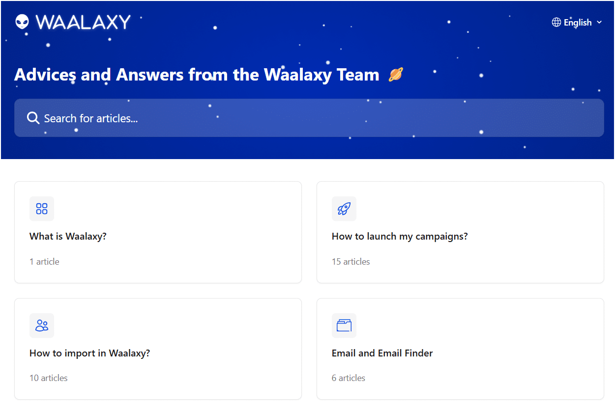 Waalaxy - About page