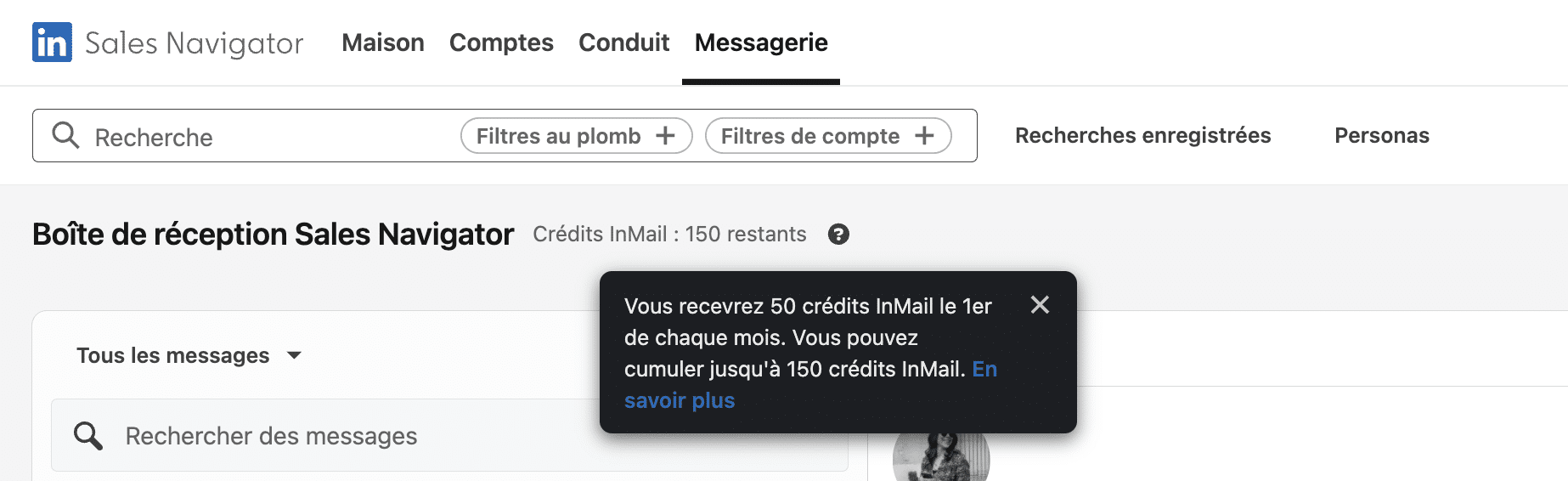 Comment utiliser les Credits Inmail Sales Navigator ? 2025